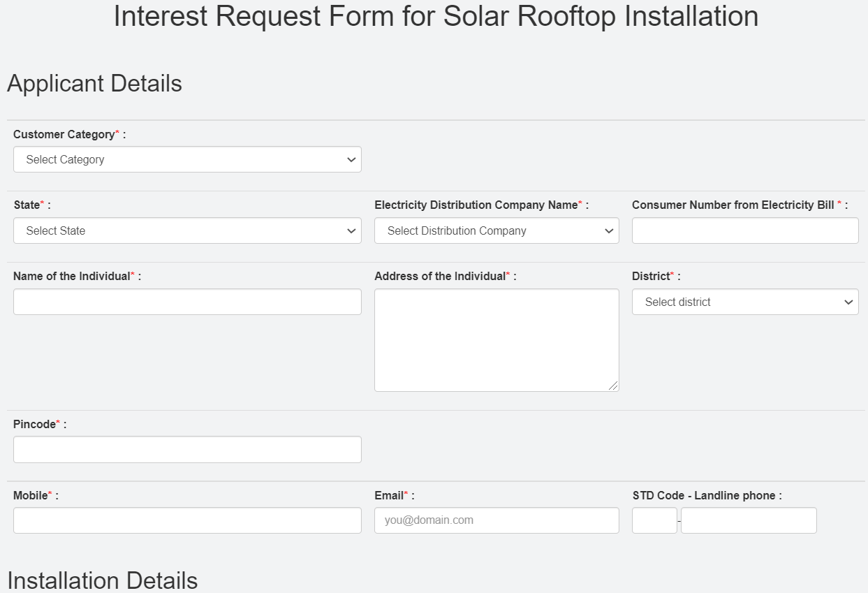 MNRE Rooftop Solar Power Plant Subsidy Scheme 2025 Application Form