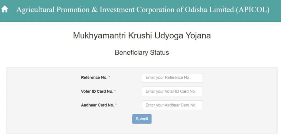 Odisha Mukhyamantri Krushi Udyog Yojana Apply Online Form / Status 2026