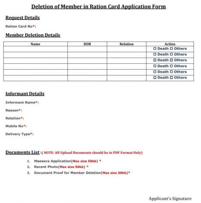 AP Ration Card Application Forms 2025 Download PDF at ap.meeseva.gov.in
