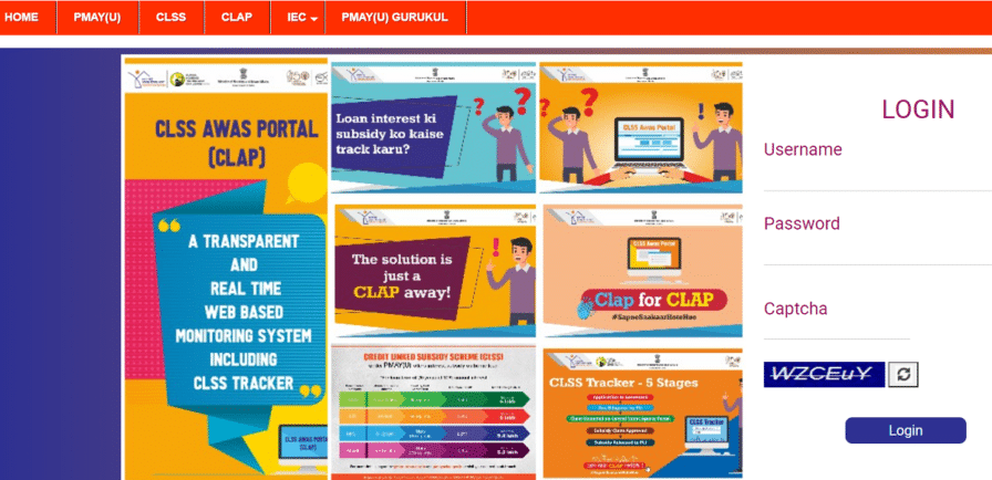 CLSS Awas Portal (CLAP) - Track PMAY-U Interest Subsidy Application