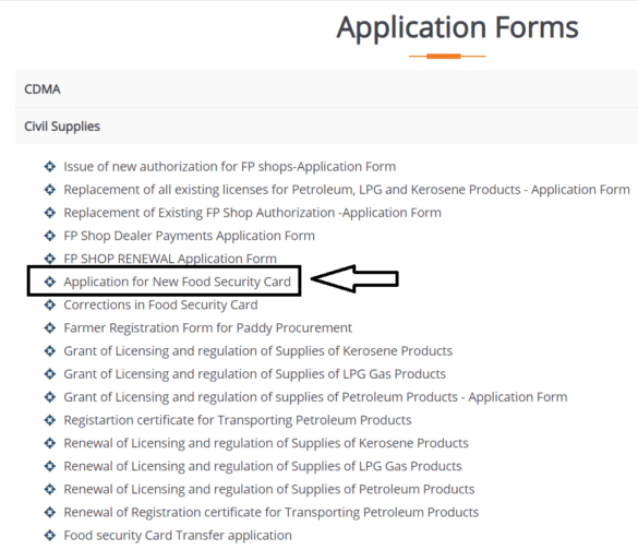 Telangana Ration Card Application Form 2025 / Food Security Card Form ...