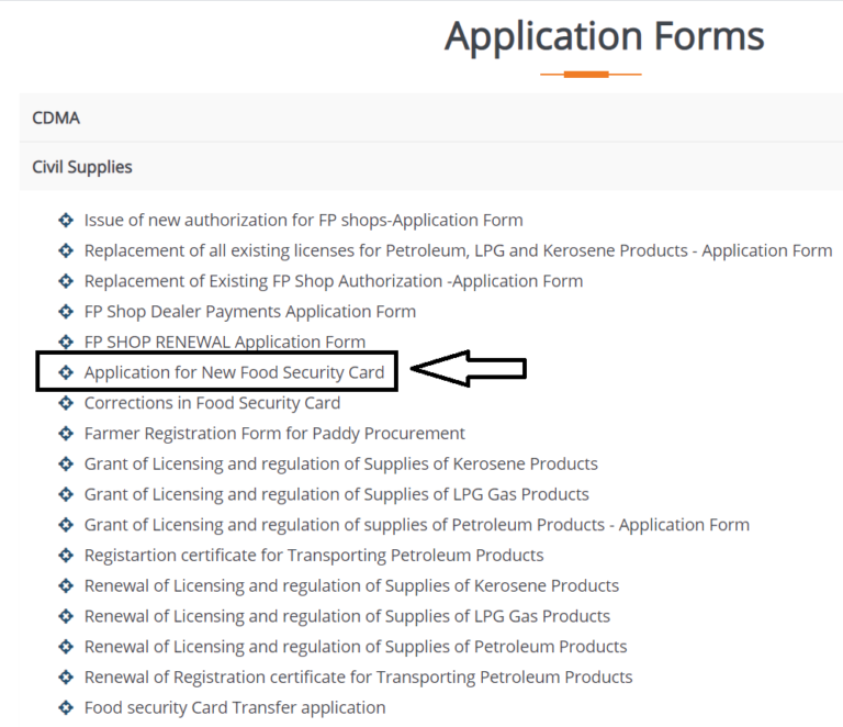 Telangana Ration Card Application Form 2025 / Food Security Card Form ...