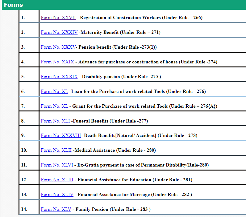 Delhi Construction Workers Registration Online | BOCW Board Forms PDF ...
