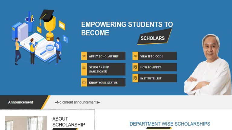 Integrated Odisha State Scholarship Portal at scholarship.odisha.gov.in