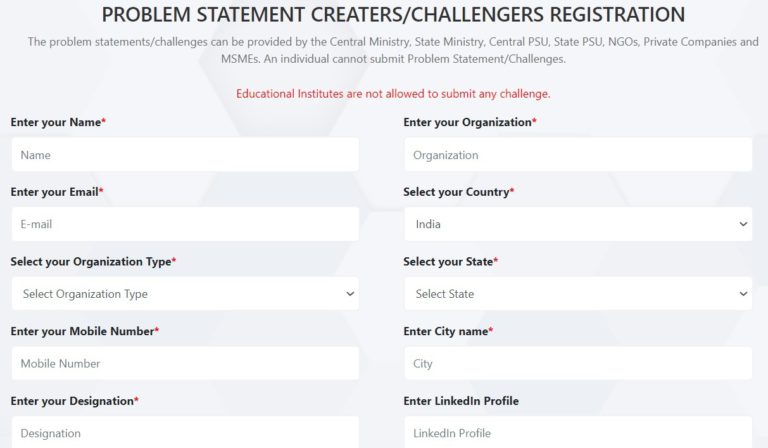 Smart India Hackathon 2025 Registration / Dates / Problem Statement at ...