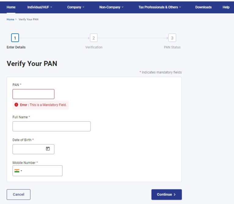 Instant e PAN Card Apply Online, Status, Verify/Download e-PAN