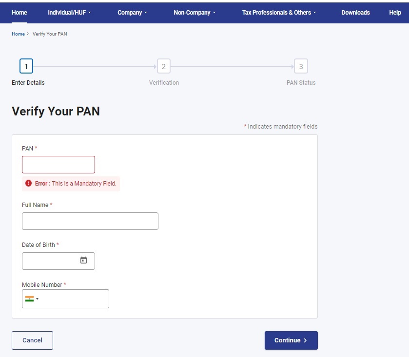 Instant e PAN Card Apply Online, Status, Verify/Download e-PAN