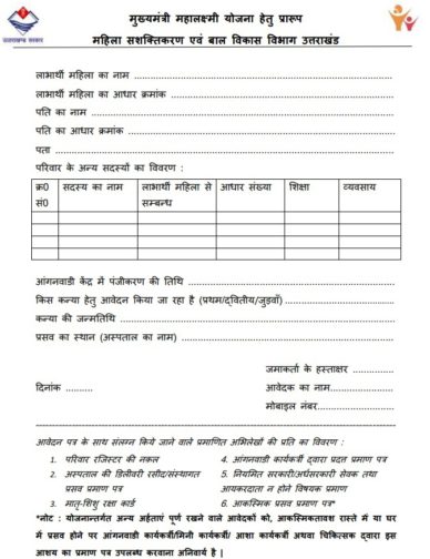 Mukhyamantri Mahalaxmi Yojana 2025 Apply Online Form - Maha Lakshmi ...