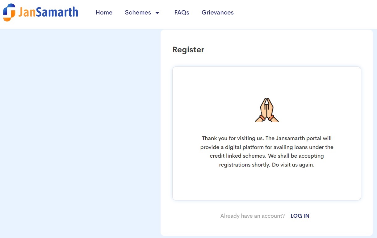 Jan Samarth Portal Registration 2025 / Login at jansamarth.in | National Portal for Government ...
