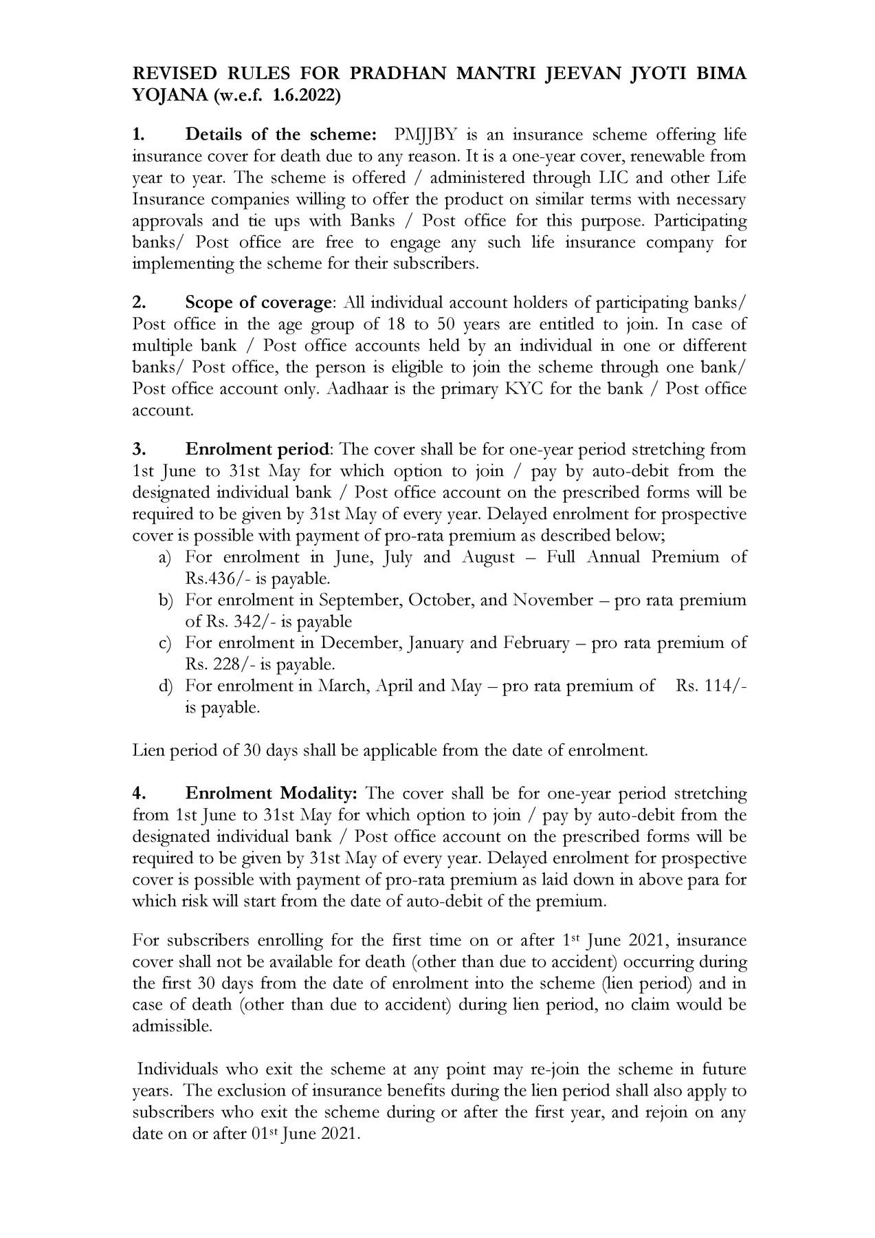 PMJJBY Scheme Details New PMJJBY Guidelines 2025 PDF Download